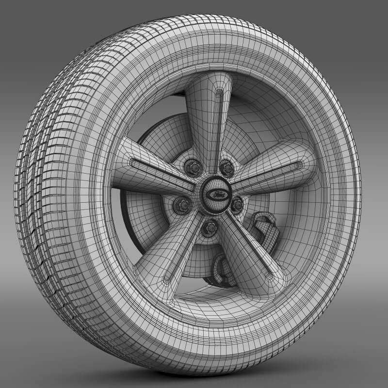 Ford Mustang Convertible 2010 Wheel - 3D Model by Creative Idea Studio