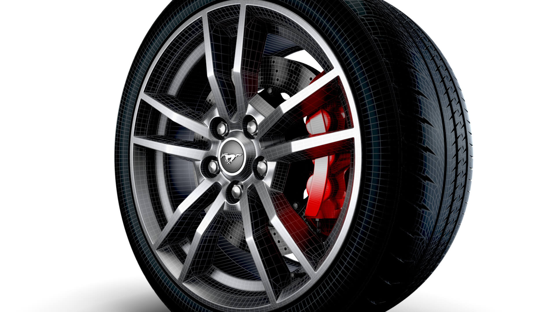 Ford Mustang GT 2023 Wheel - 3D Model by Creative Idea Studio
