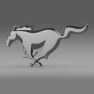 Ford Mustang New Logo - 3D Model by Creative Idea Studio