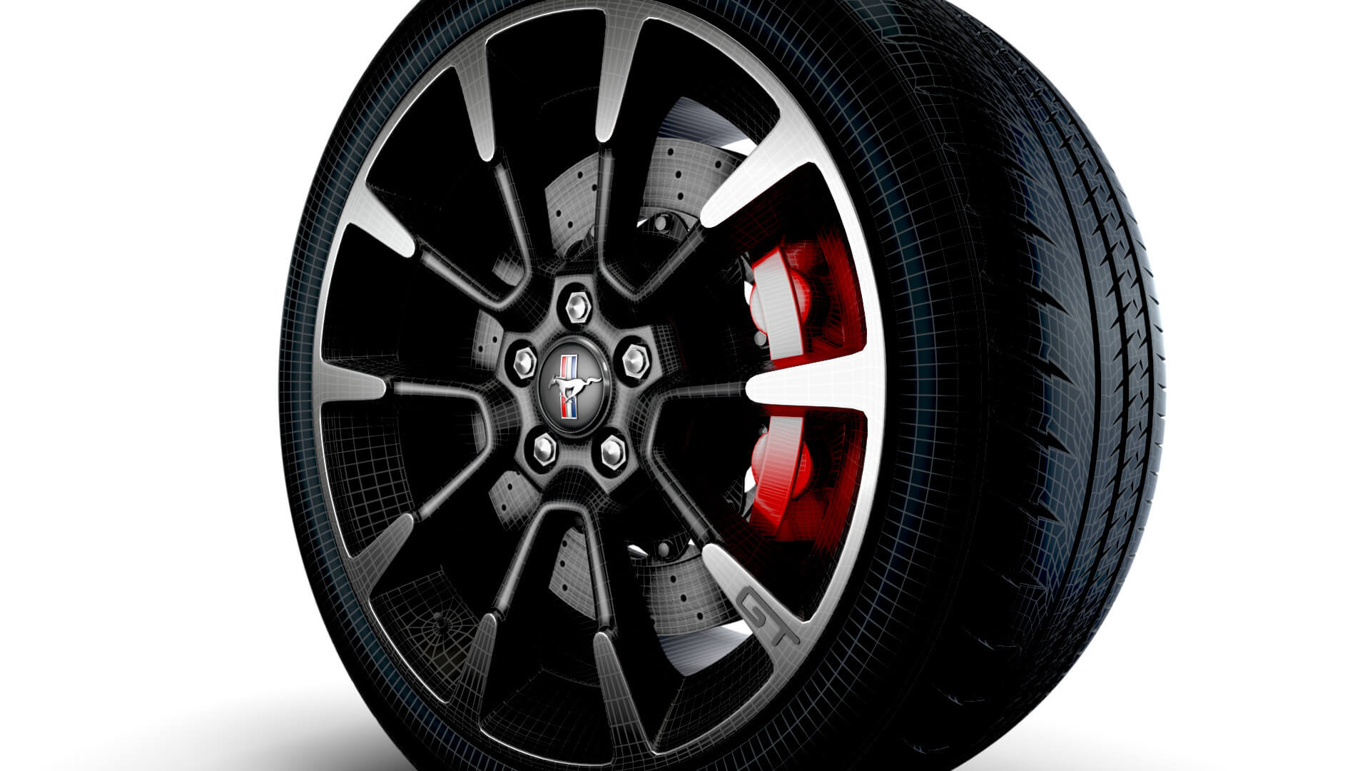 Ford Mustang OEM Rim - 3D Model by Creative Idea Studio