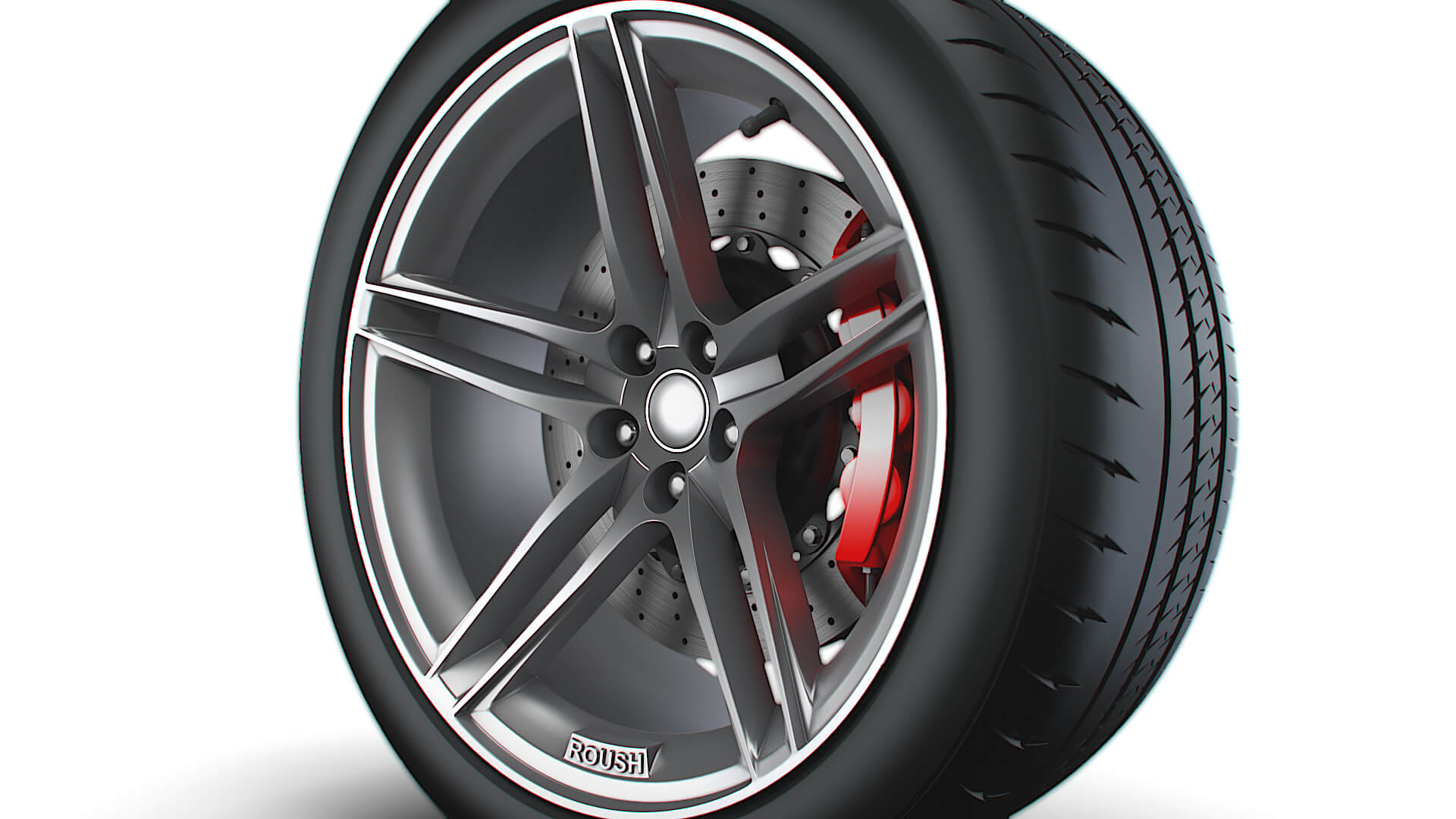 Ford Mustang Roush Quicksilver Wheel - 3D Model by Creative Idea Studio