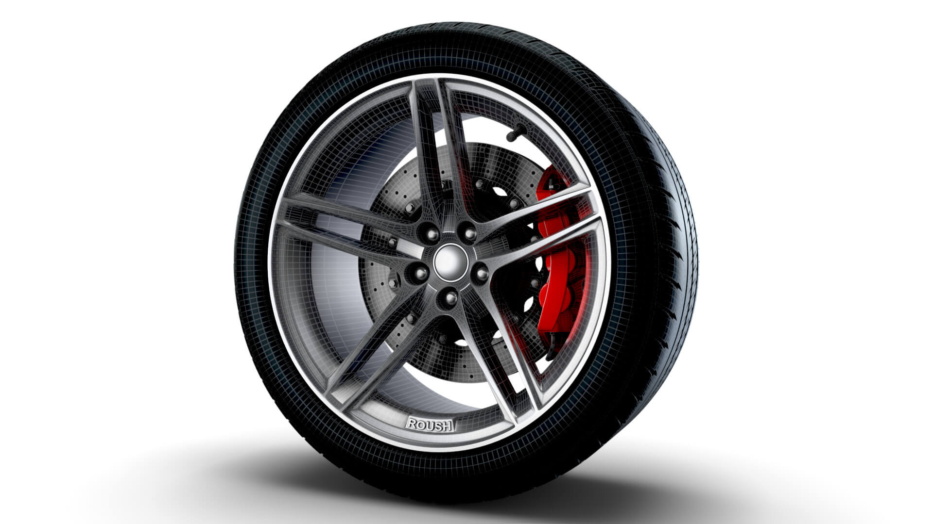 Ford Mustang Roush Quicksilver Wheel - 3D Model by Creative Idea Studio