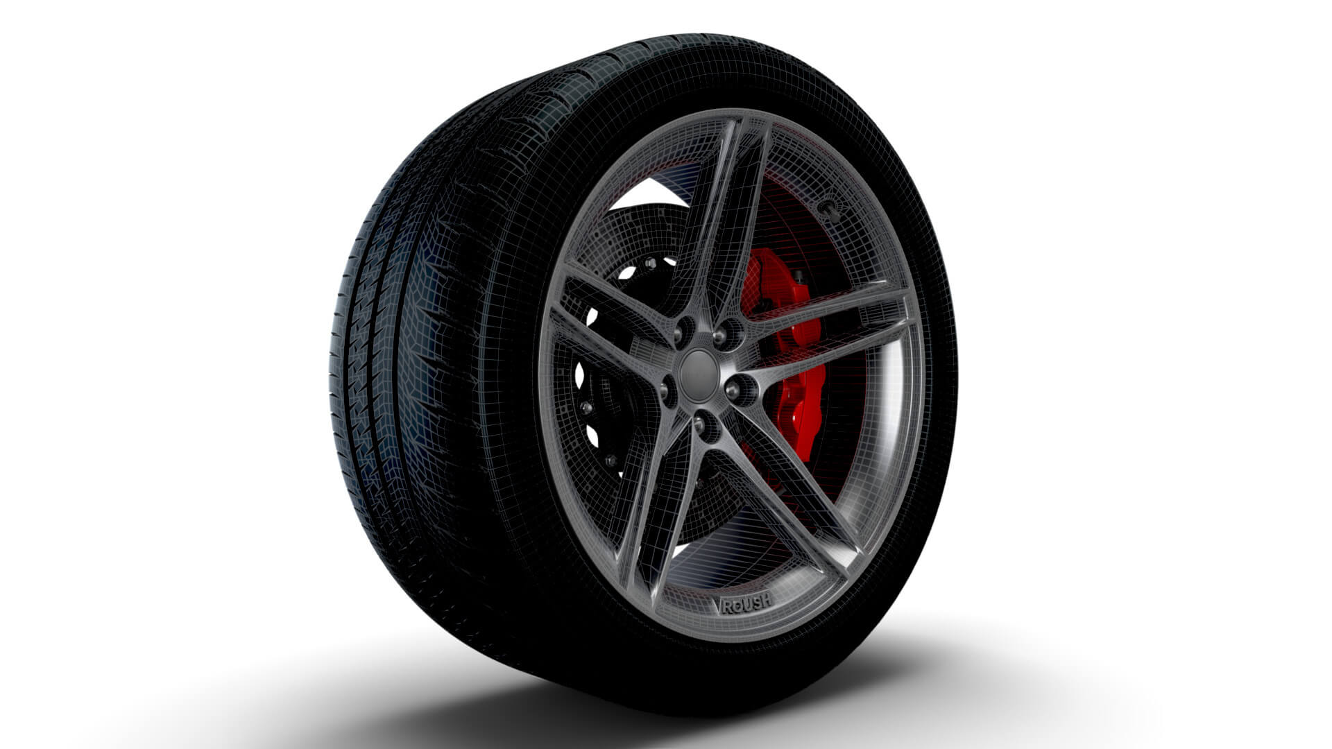 Ford Mustang Roush Quicksilver Wheel - 3D Model by Creative Idea Studio