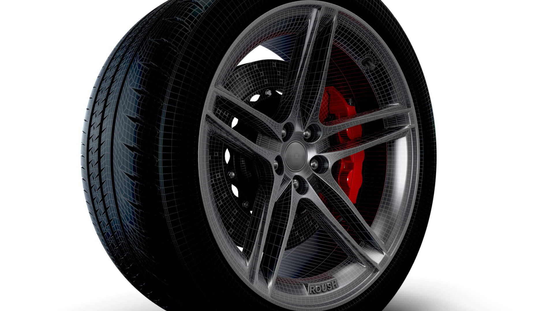 Ford Mustang Roush Quicksilver Wheel - 3D Model by Creative Idea Studio