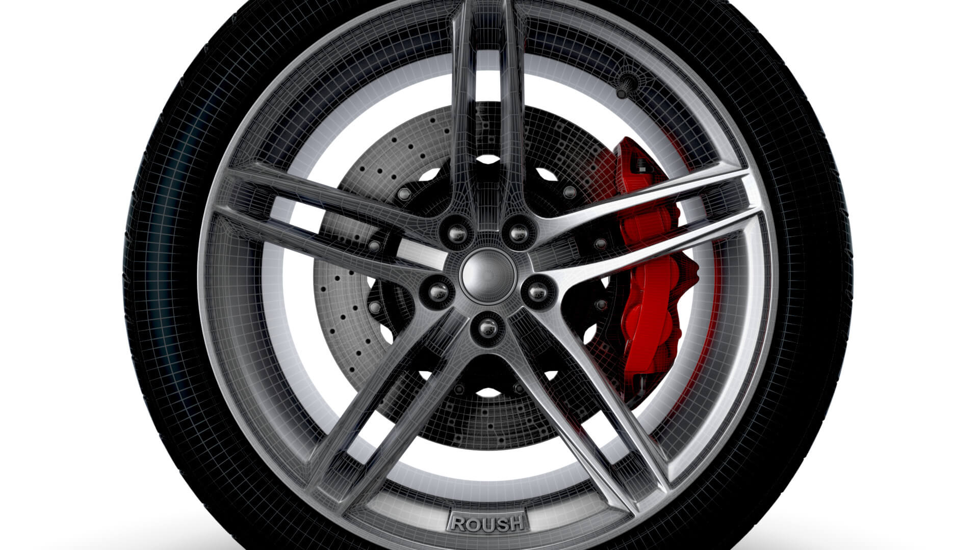 Ford Mustang Roush Quicksilver Wheel - 3D Model by Creative Idea Studio