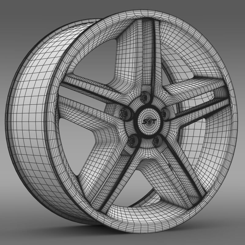 Ford Mustang Shelby GT500 2010 Rim - 3D Model by Creative Idea Studio