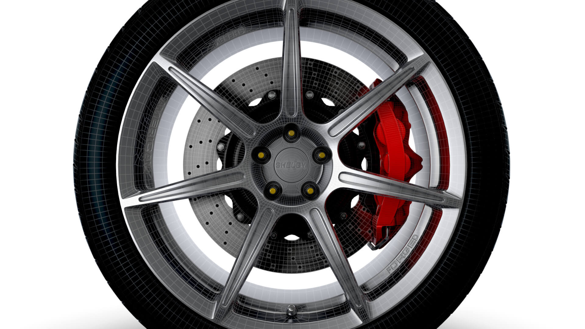 Ford Shelby Mustang GT500 Wheel - 3D Model by Creative Idea Studio