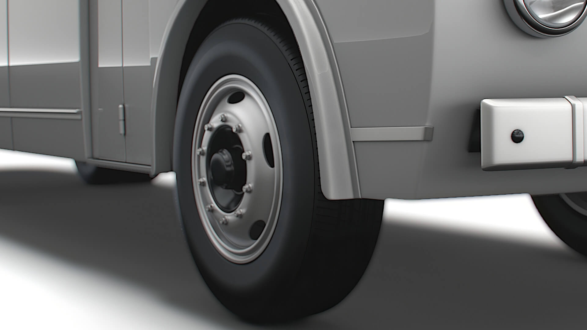 Generic Old Bus Wheel - 3D Model by Creative Idea Studio