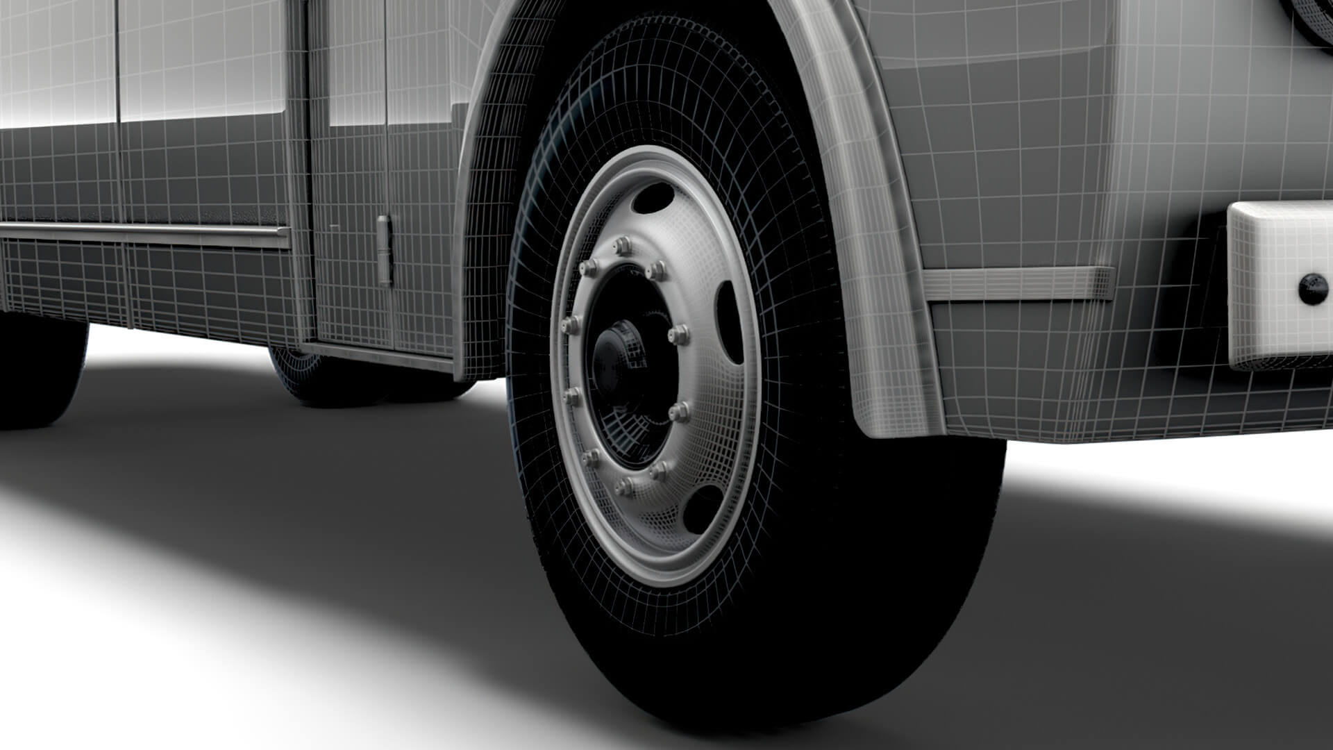 Generic Old Bus Wheel - 3D Model by Creative Idea Studio