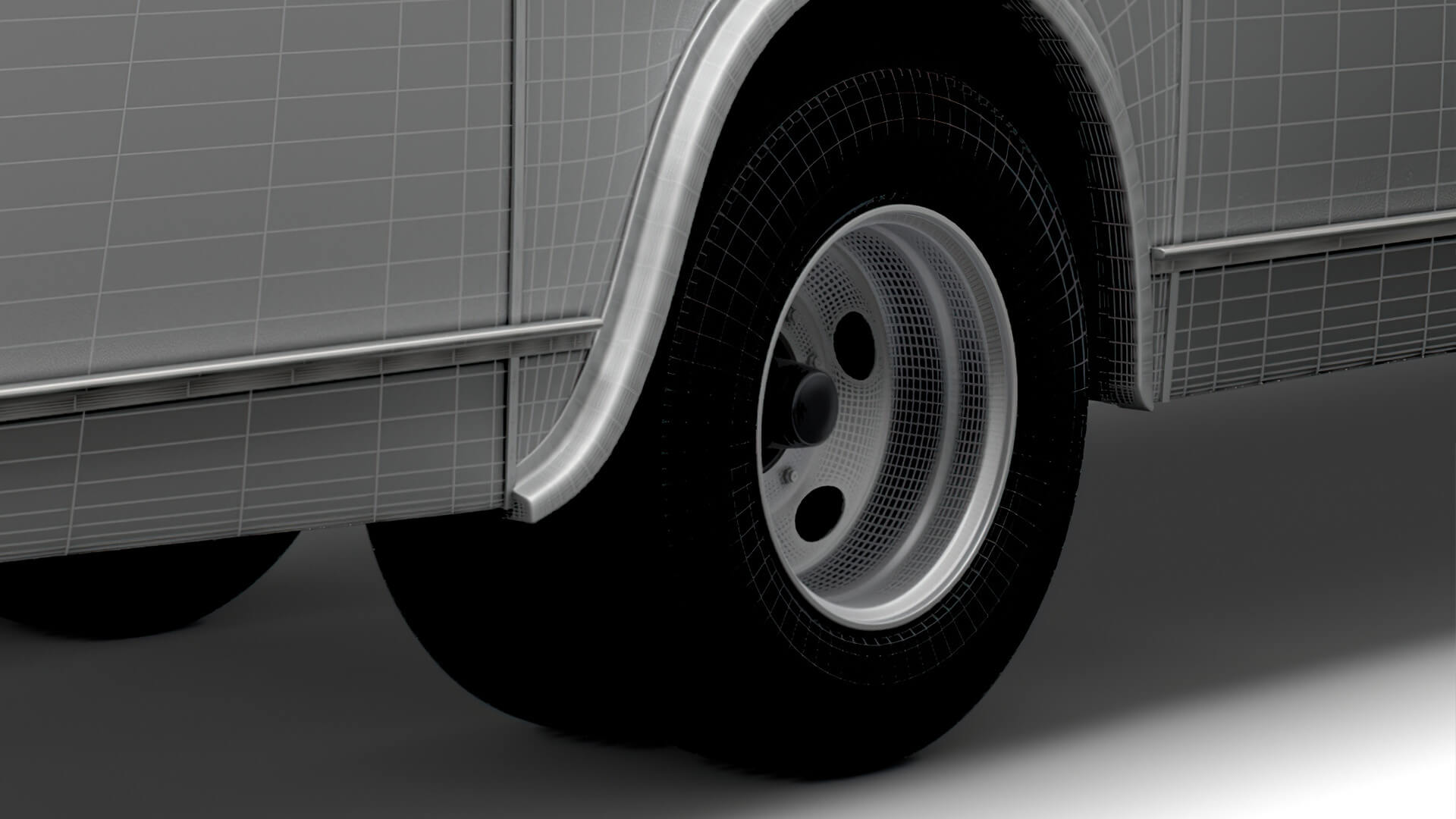 Generic Old Bus Wheel - 3D Model by Creative Idea Studio