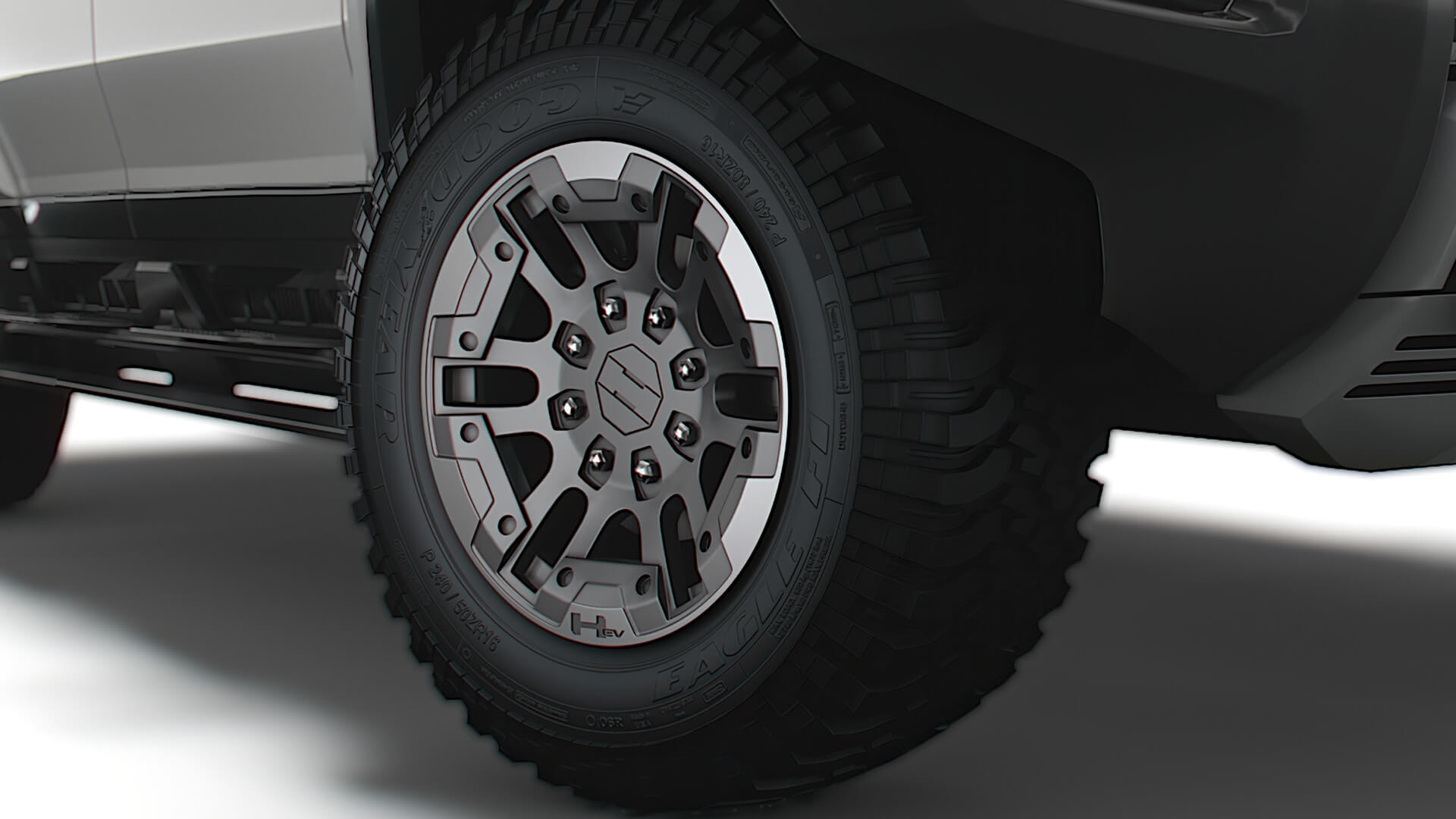 GMC Hummer EV Pickup 2022 Wheel - 3D Model by Creative Idea Studio