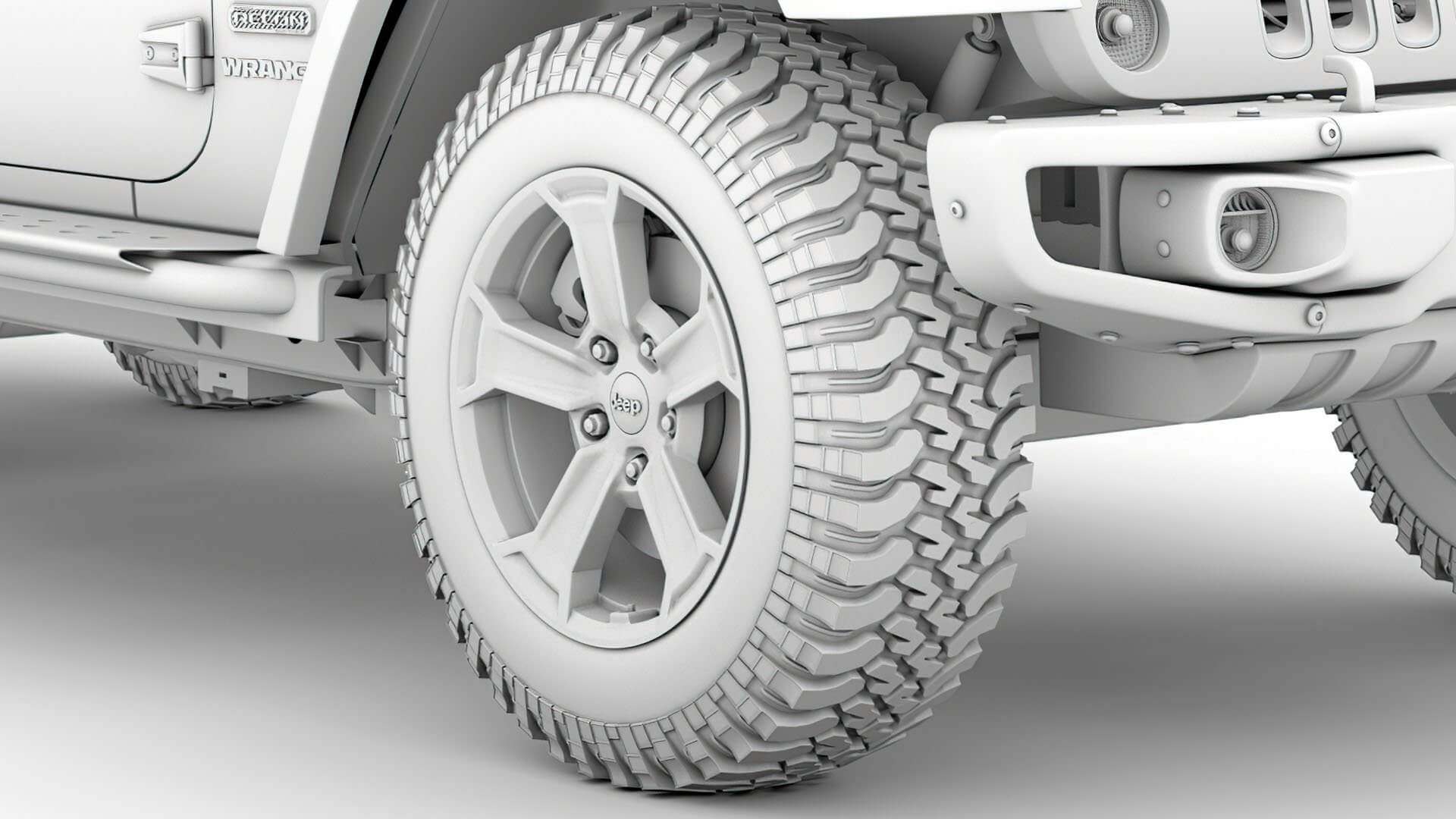 Jeep Gladiator Rubicon Recon 2018 Wheel - 3D Model by Creative Idea Studio