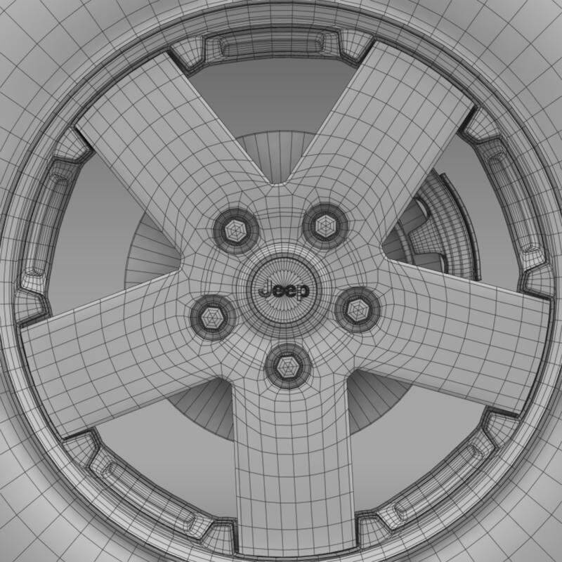 Jeep Wrangle Wheel - 3D Model by Creative Idea Studio