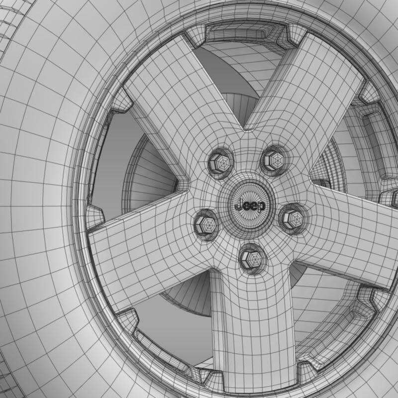 Jeep Wrangle Wheel - 3D Model by Creative Idea Studio