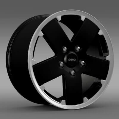 Jeep Wrangler Black Rim - 3D Model by Creative Idea Studio