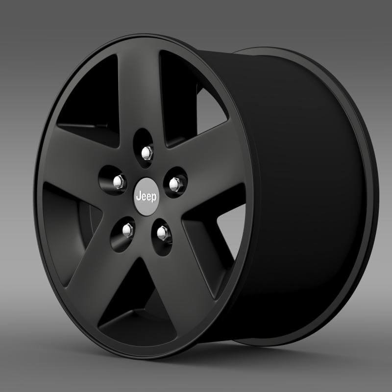 Jeep Wrangler Rubicon Black Rim - 3D Model by Creative Idea Studio