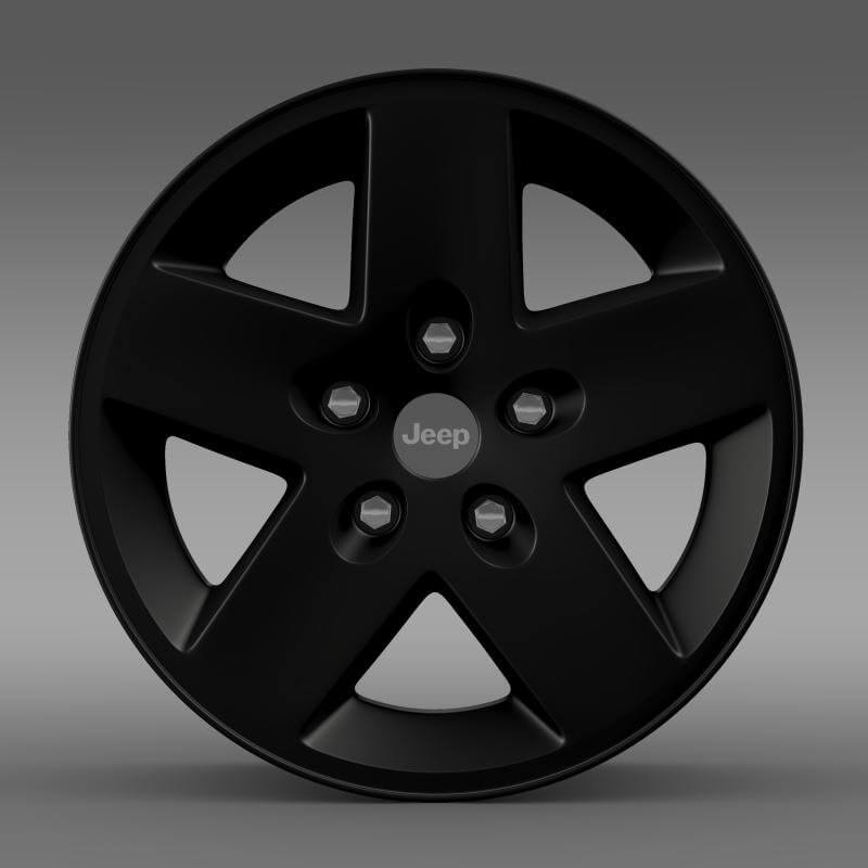 Jeep Wrangler Rubicon Black Rim - 3D Model by Creative Idea Studio
