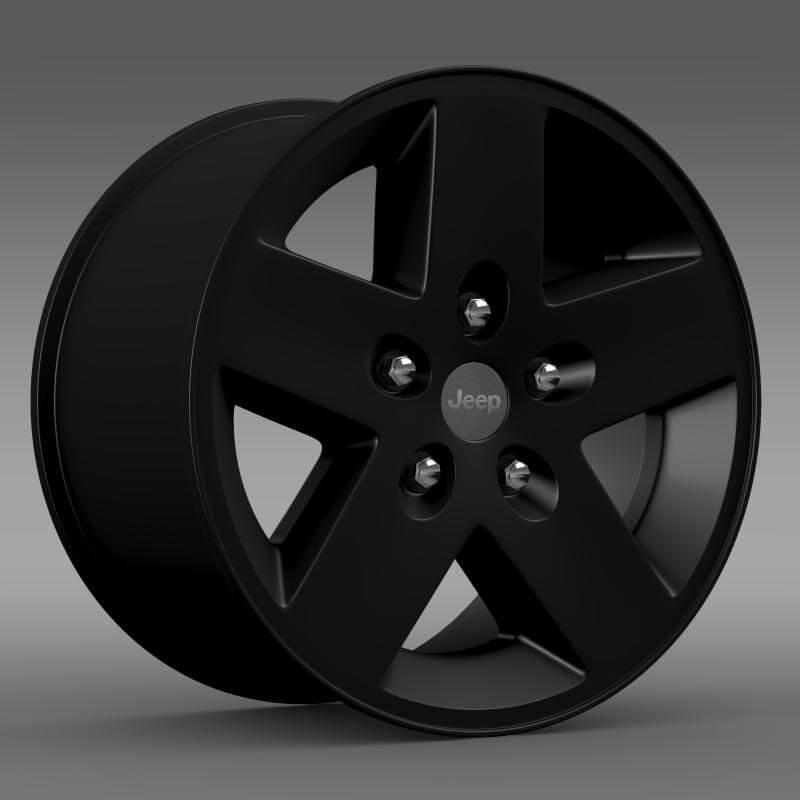 Jeep Wrangler Rubicon Black Rim - 3D Model by Creative Idea Studio
