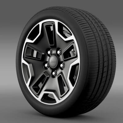 Jeep Wrangler Rubicon Wheel - 3D Model by Creative Idea Studio