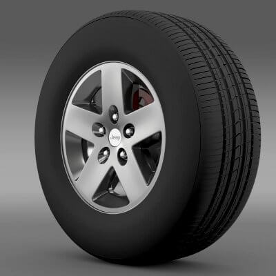 Jeep Wrangler Rubicon Wheel - 3D Model by Creative Idea Studio