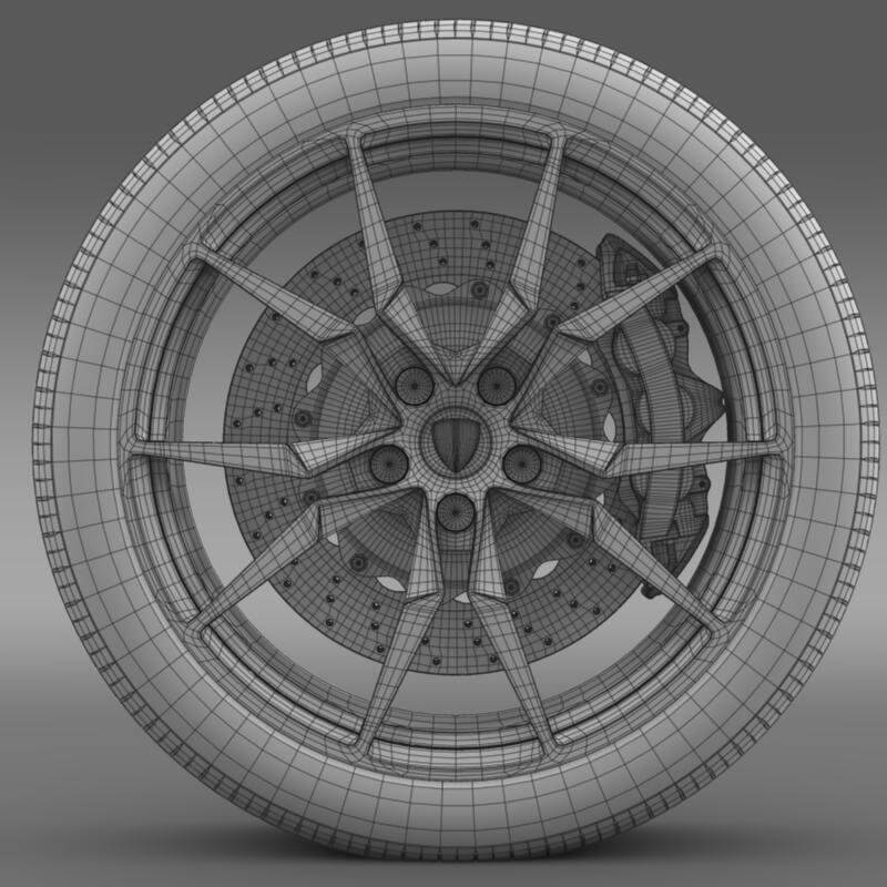 Lamborghini Aventador Roadster Wheel - 3D Model by Creative Idea Studio