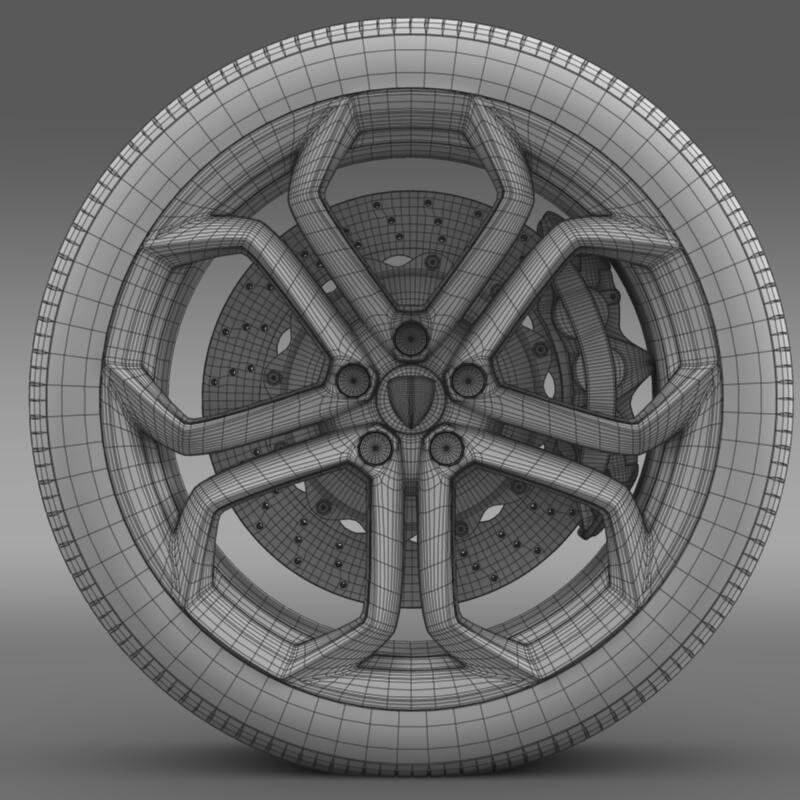 Lamborghini Aventador Wheel - 3D Model by Creative Idea Studio