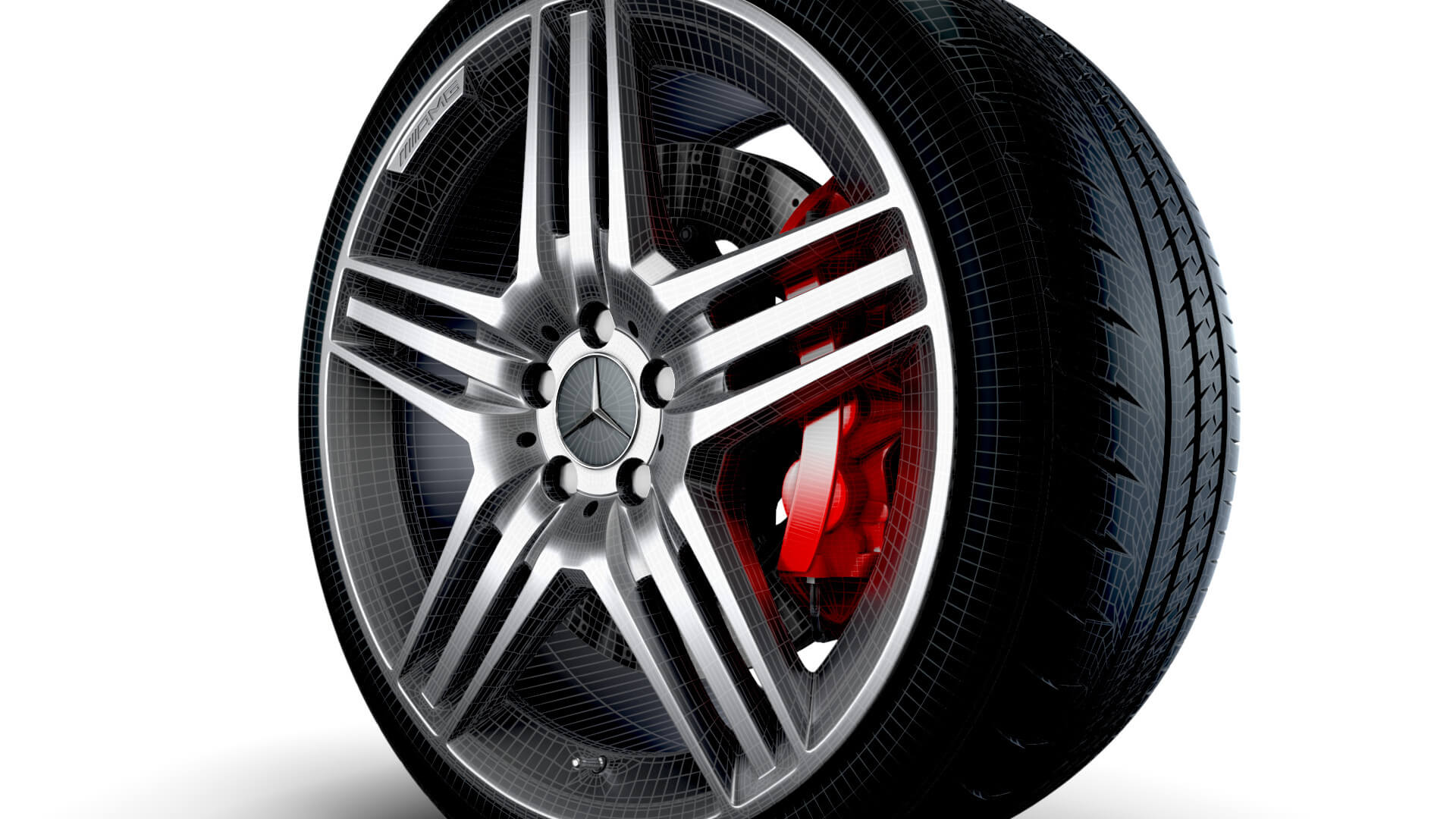 Mercedes Benz AMG Wheel - 3D Model by Creative Idea Studio