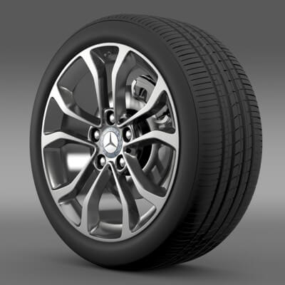 Mercedes Benz C 220 Wheel - 3D Model by Creative Idea Studio