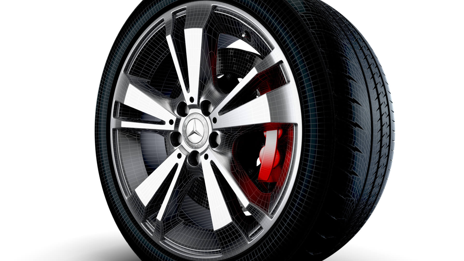 Mercedes Benz OEM Wheel - 3D Model by Creative Idea Studio