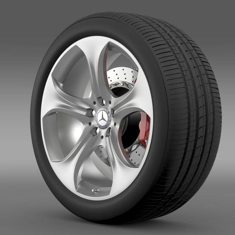 Mercedes Benz S 400 Hybrid Wheel - 3D Model by Creative Idea Studio
