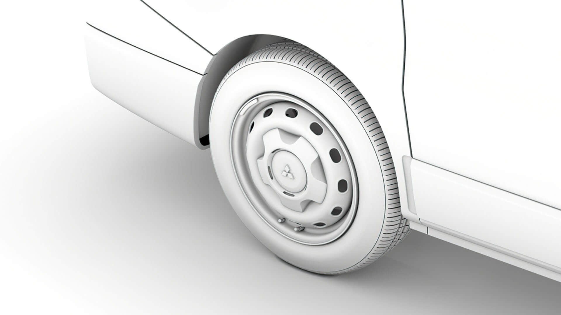 Mitsubishi Express Combi 2020 Wheel - 3D Model by Creative Idea Studio