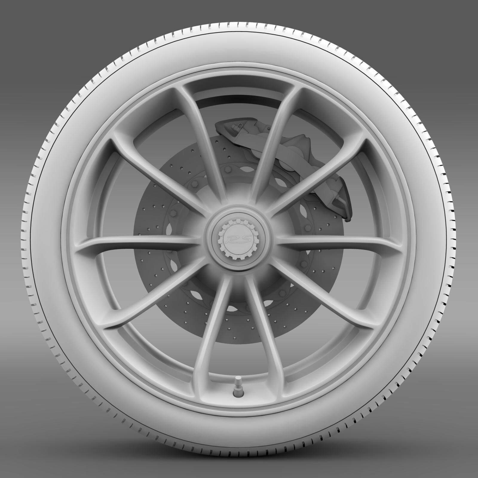 Porsche 911 GT3 RS 2015 Wheel - 3D Model by Creative Idea Studio