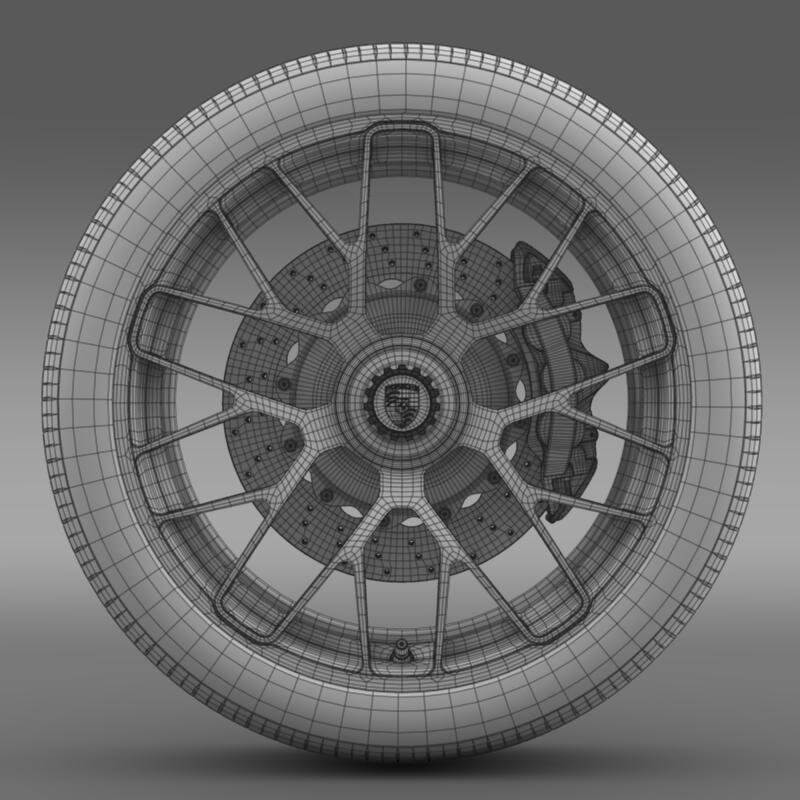 Porsche 911 Turbo S 2013 Wheel 1 - 3D Model by Creative Idea Studio