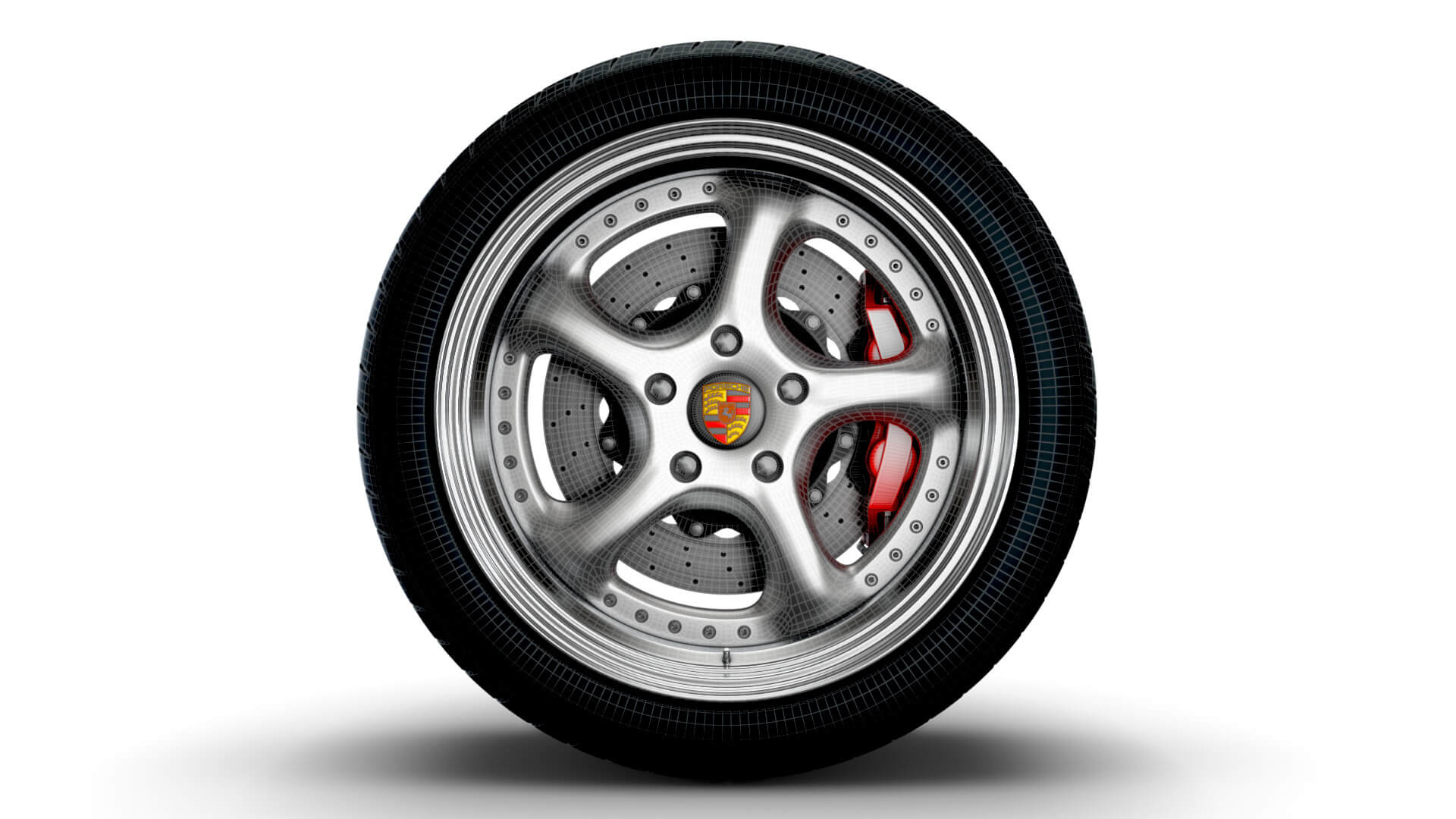 Porsche Turbo P Wheel - 3D Model by Creative Idea Studio
