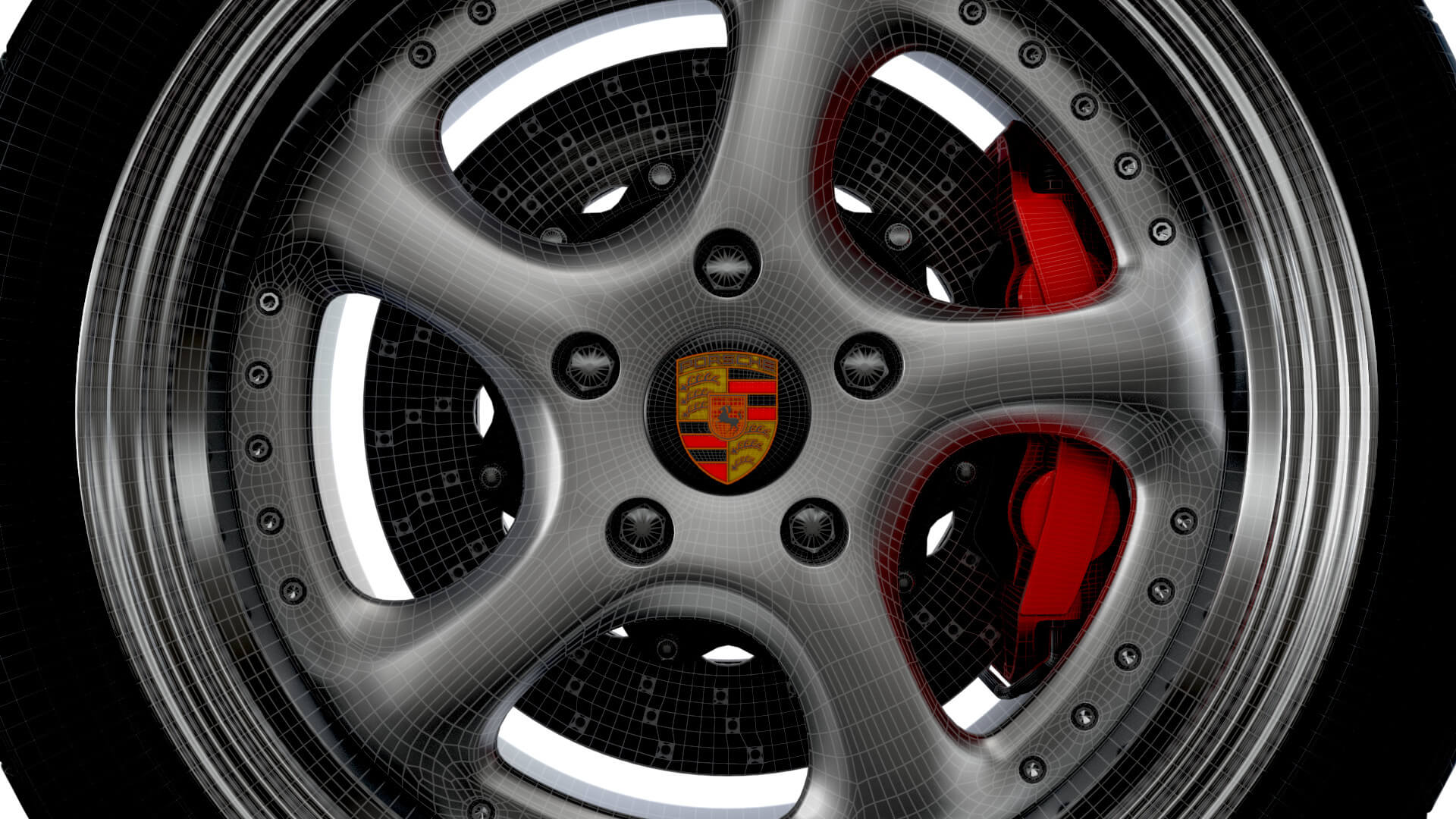 Porsche Turbo P Wheel - 3D Model by Creative Idea Studio