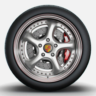 Porsche Turbo P Wheel - 3D Model by Creative Idea Studio
