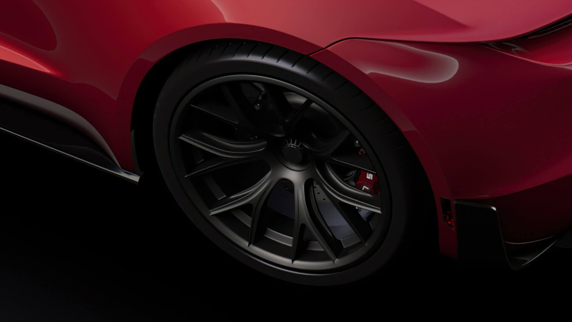 Tesla Roadster 2020 Wheel - 3D Model by Creative Idea Studio