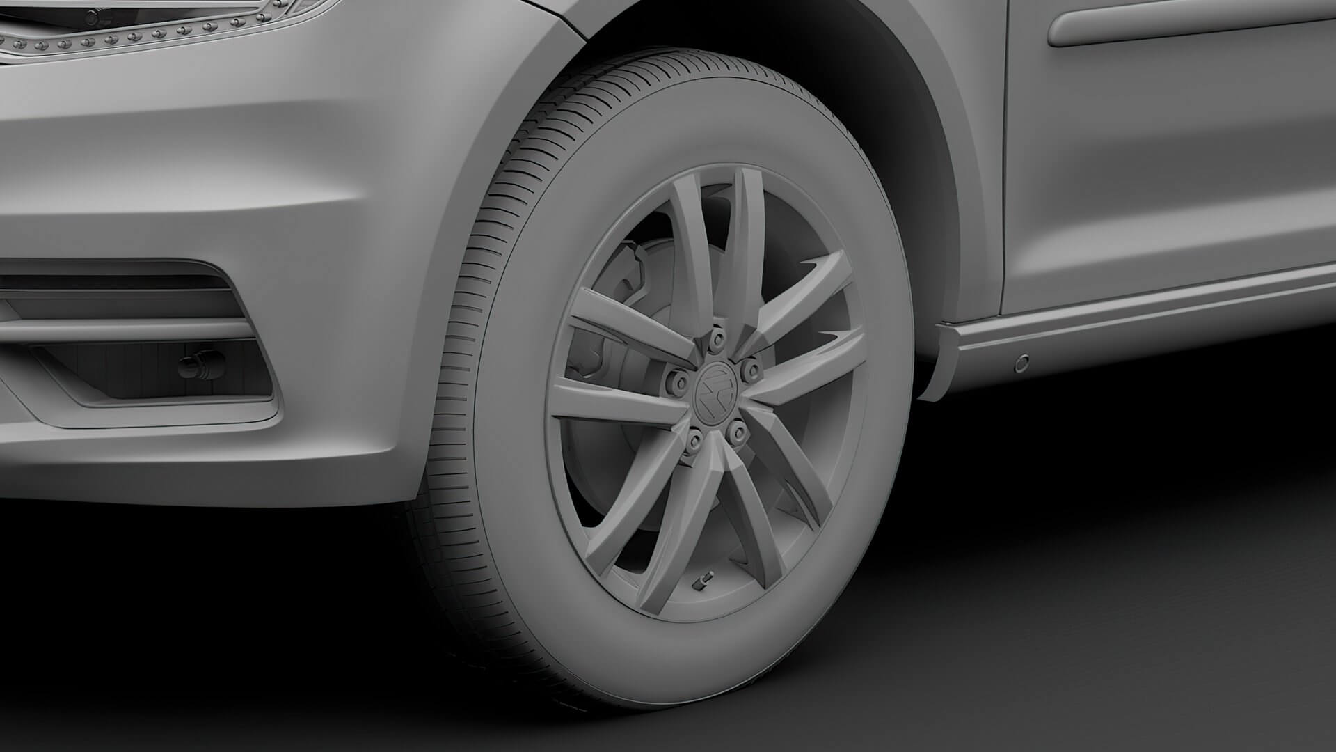 Volkswagen Caddy 2018 Wheel - 3D Model by Creative Idea Studio