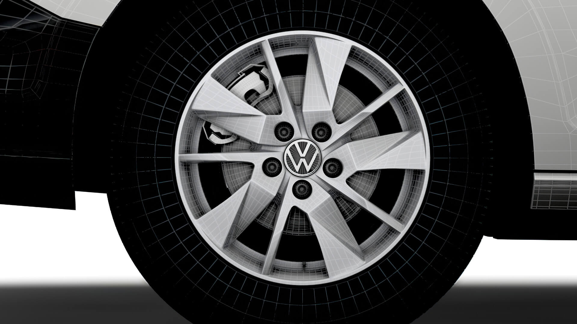 Volkswagen Caddy 2021 Wheel - 3D Model by Creative Idea Studio