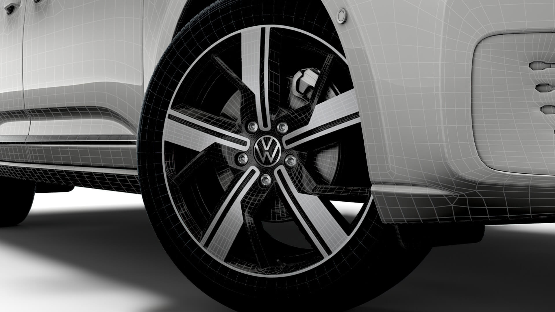 Volkswagen Caddy Life 2021 Wheel - 3D Model by Creative Idea Studio