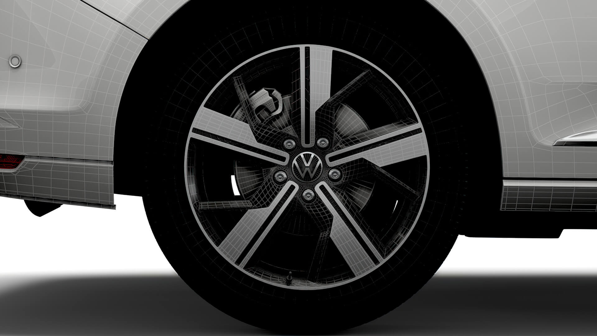 Volkswagen Caddy Life 2021 Wheel - 3D Model by Creative Idea Studio