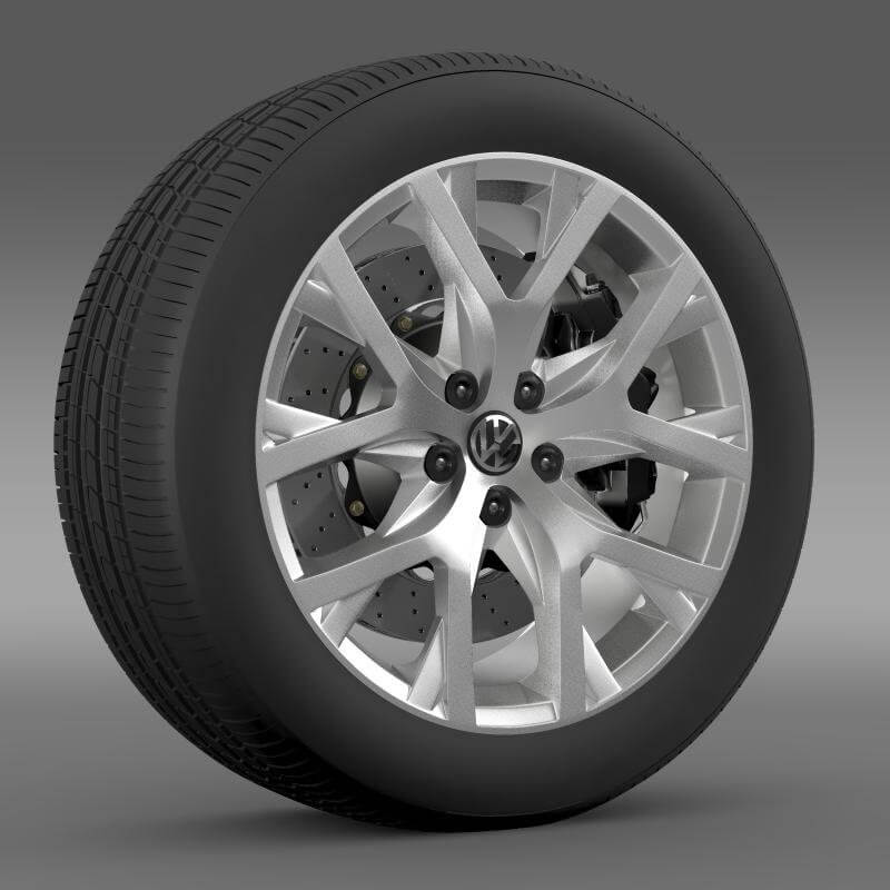 Volkswagen CrossPolo 2014 Wheel - 3D Model by Creative Idea Studio