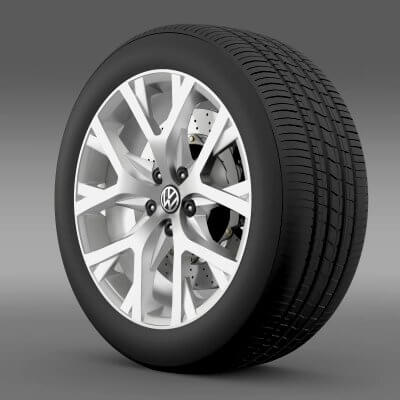 Volkswagen CrossPolo 2014 Wheel - 3D Model by Creative Idea Studio