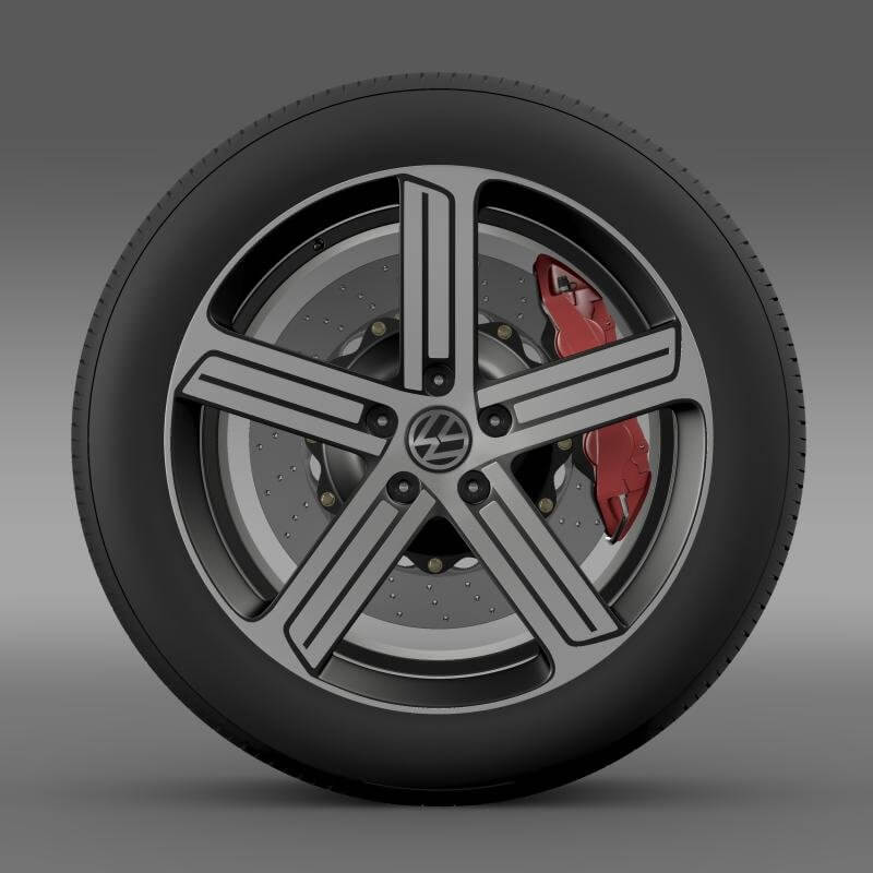 Volkswagen Golf R Wheel - 3D Model by Creative Idea Studio