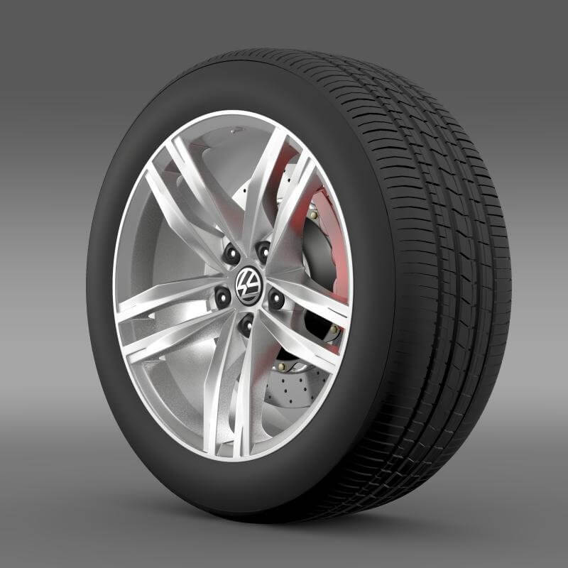 Volkswagen Golf TDI Wheel - 3D Model by Creative Idea Studio
