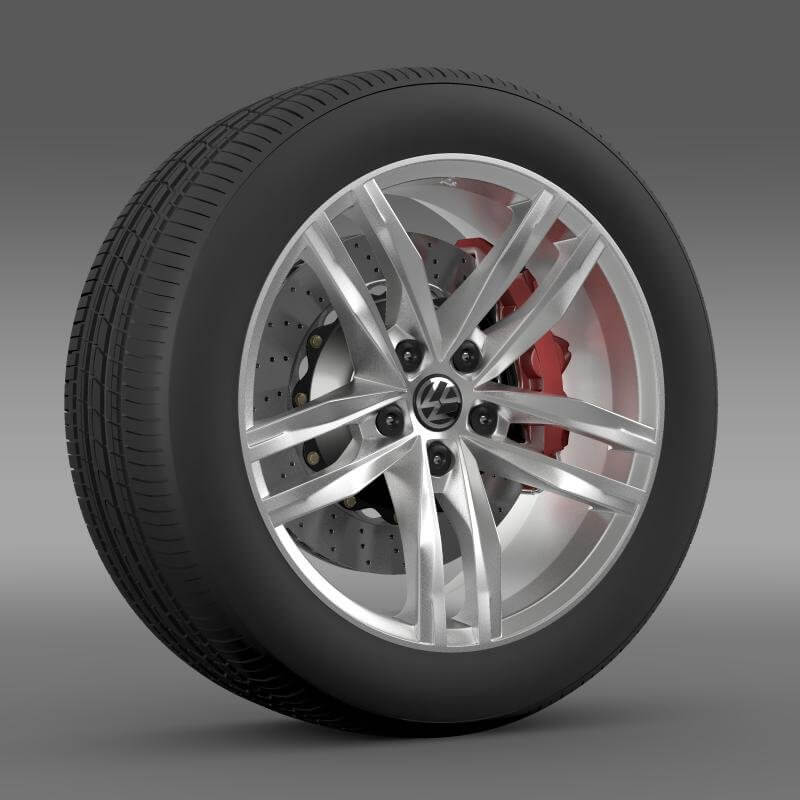 Volkswagen Golf TDI Wheel - 3D Model by Creative Idea Studio