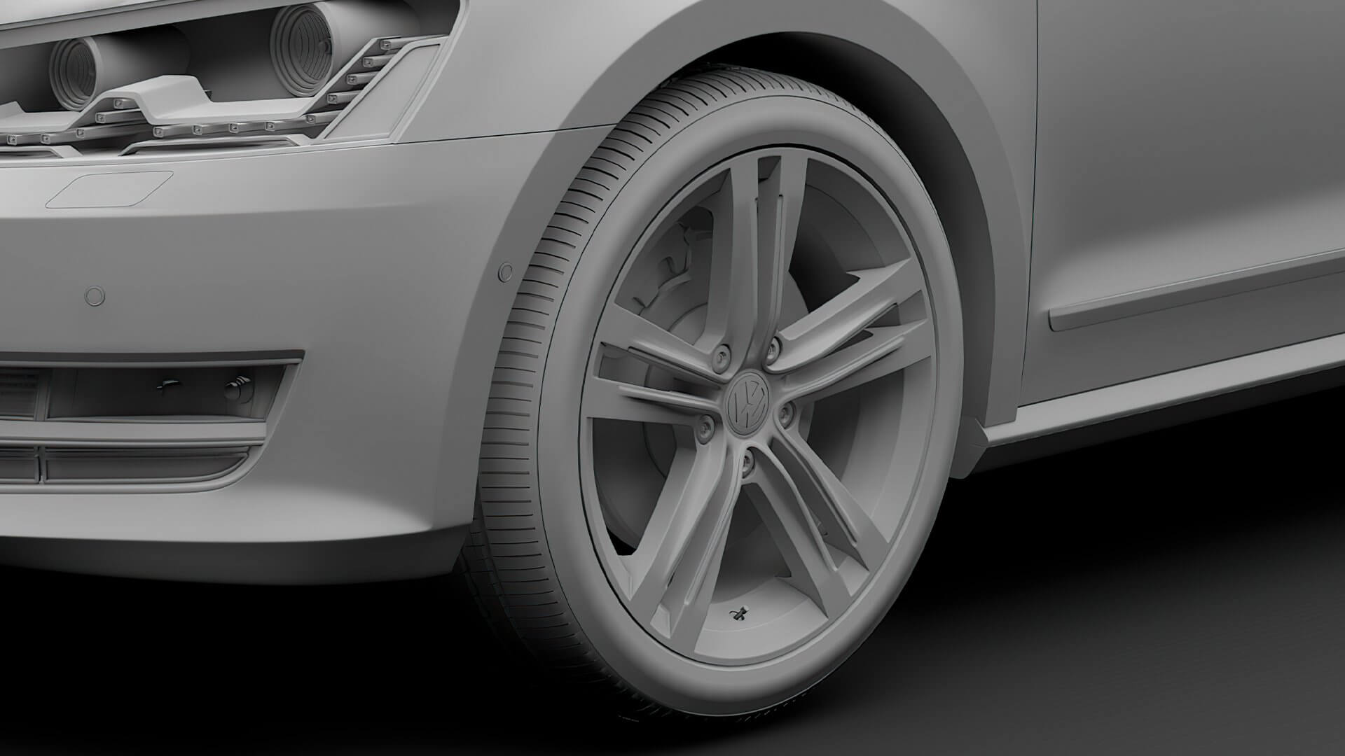 Volkswagen Passat NMS 2016 Wheel - 3D Model by Creative Idea Studio