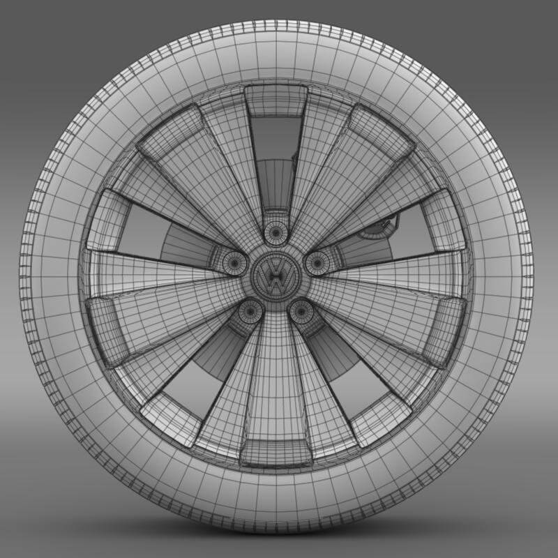 VW Beetle Turbo 2012 Wheel - 3D Model by Creative Idea Studio