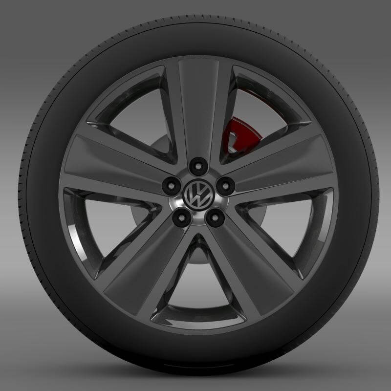 VW CrossPolo 2011 Wheel - 3D Model by Creative Idea Studio