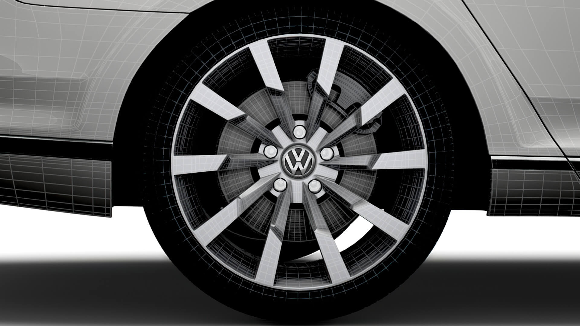 VW Passat Highline B8 2019 Wheel - 3D Model by Creative Idea Studio